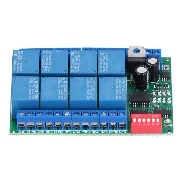 Cikonielf Module de relais DC12V Module de relais 8 canaux RS485 Port ... Cikonielf Module de relais DC12V Module de relais 8 canaux RS485 Port ...