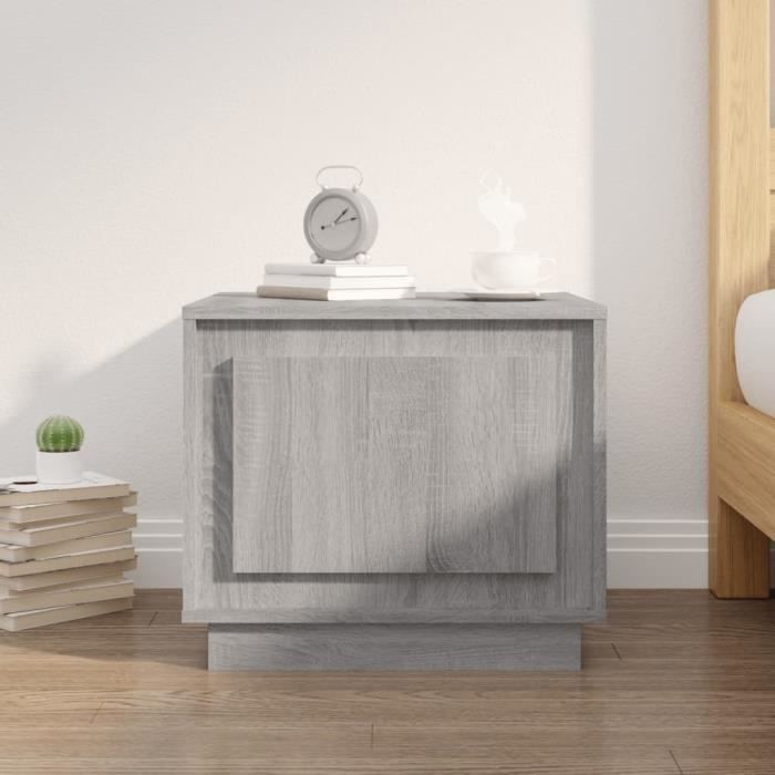 FAR-Table basse sonoma gris 51x50x44 cm bois d'ingénierie ...