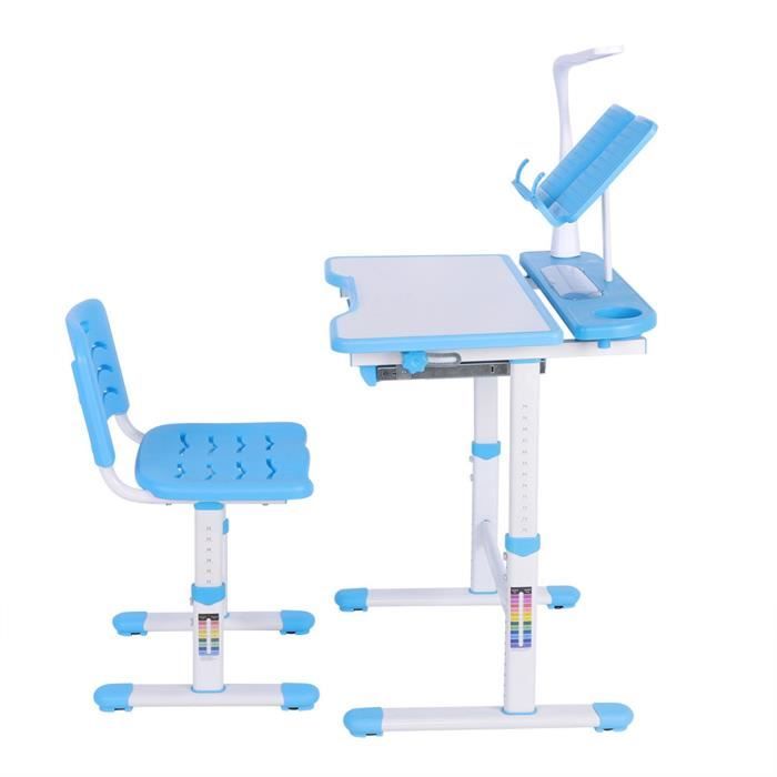 WER Bureau WERr enfants à hauteur réglable avec lampe Table d'étude ...