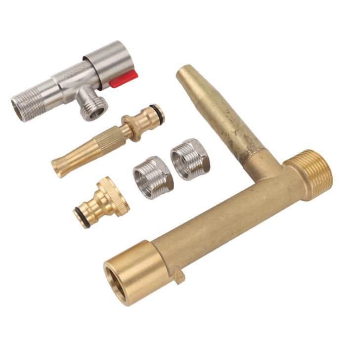 Fafeicy Clé de valve d'admission d'eau rapide Vanne à Insertion Rapide en Laiton, Filetage G1 ...