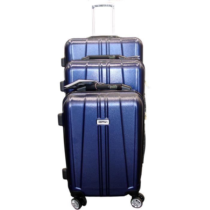 Pack de 3 Valises avec balance électronique (DG16-002) (Bleu Marine)