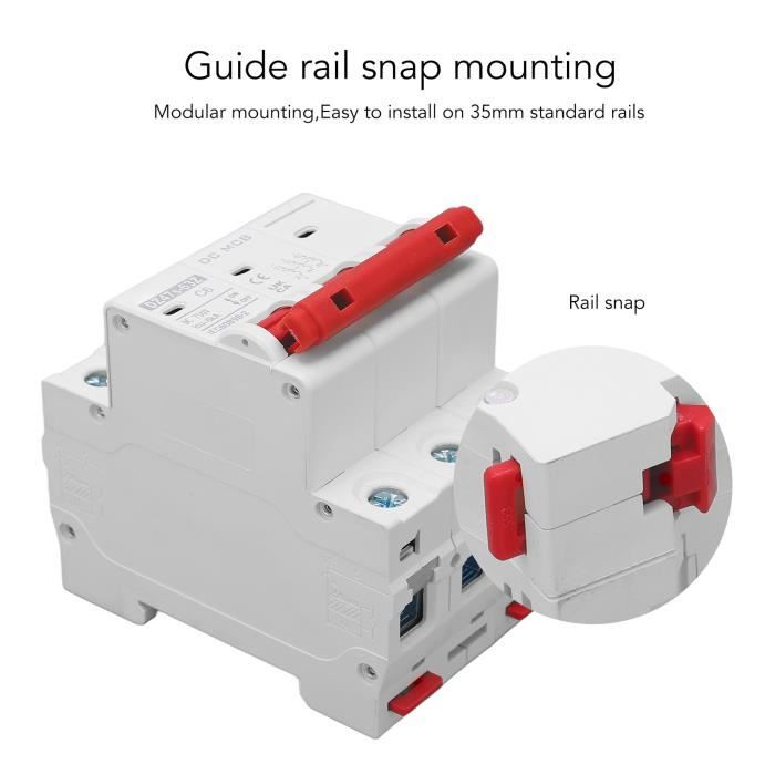 Minifinker disjoncteur CC Mini disjoncteur Pa66 coque ignifuge 6000A capacité de rupture 3P ...