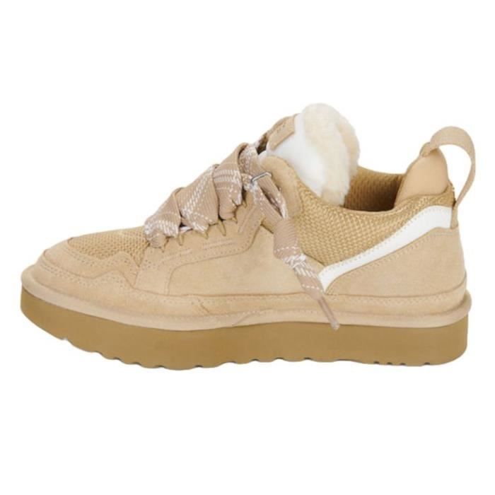 Baskets UGG Lowmel Femme Beige - UGG - Cuir - Lacets - Confortable et ...