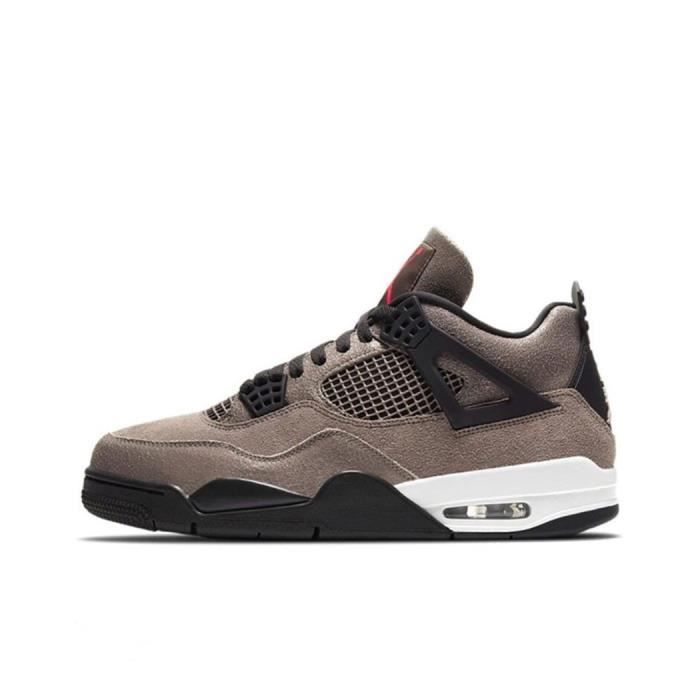 NIIKE Airs-Jordans 4 Retro Taupe Haze Femme Homme Chaussures de Basket ...