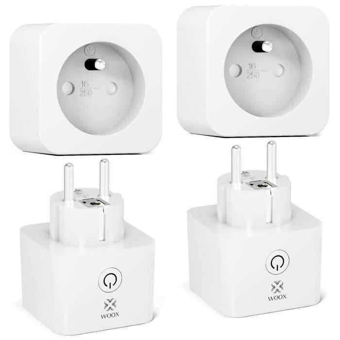Prise Connectée, Prise Programmable Télecommande Sans Fil Wifi 16A, Prise Mesure Consommation ...