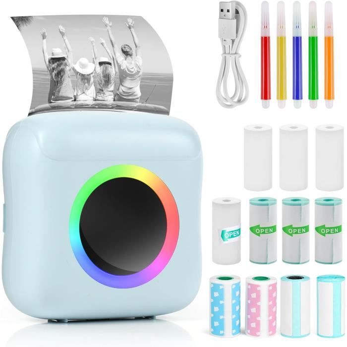Imprimante Photo Portable,Mini Imprimante Photo Instantané Sans Fil ...