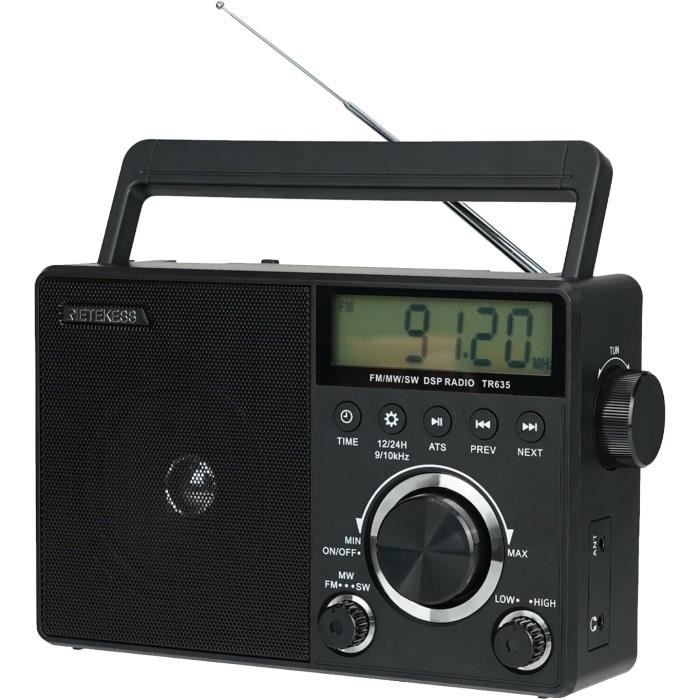 TR635 Poste Radio Portable, FM-AM-SW Radio Transistor Fonctionnant ...