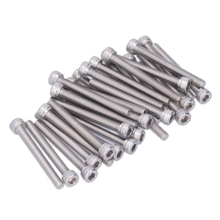 LAM-30 pièces M5 vis à tête hexagonale à tête cylindrique A2 vis à tête ...