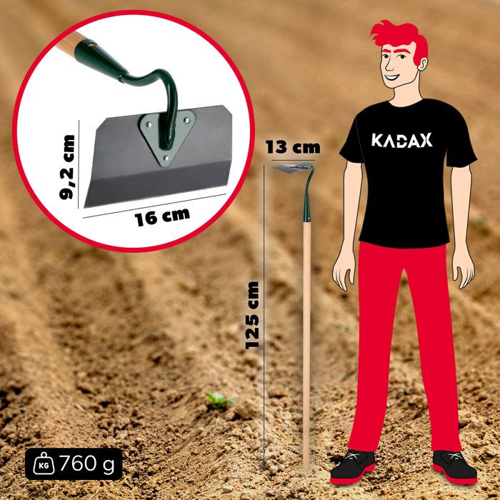 KADAX Grande Houe Trempée avec Manche de Jardin 16 cm - Cdiscount Jardin