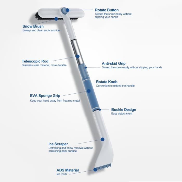 PELLE A NEIGE-Brosse à neige et gratte-givre voiture balai durable ...