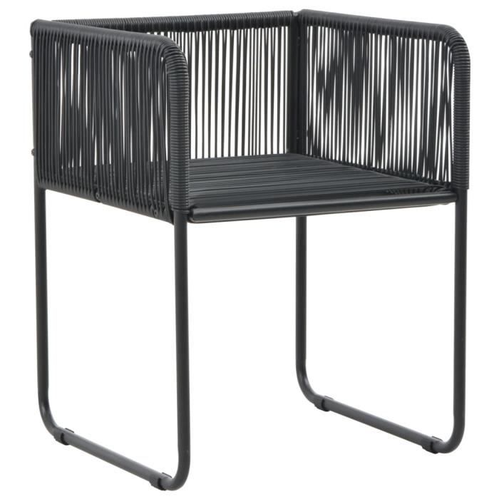 Ayhao2 Salon de jardin 3 pcs PVC Résine tressée Noir AB3060094 60299 ...