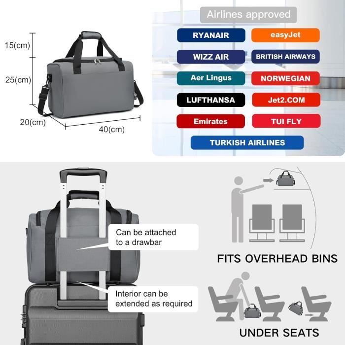 Bagage à main moyen, grand bagage en soute à coque rigide en Abs Tsa ...