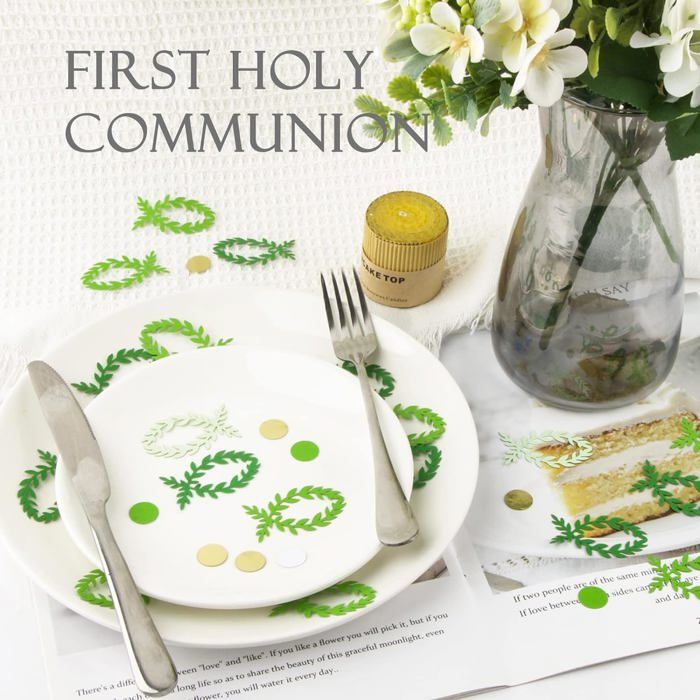 100PCS Confettis de Poisson Verts Confettis Ronds Colorées pour ...