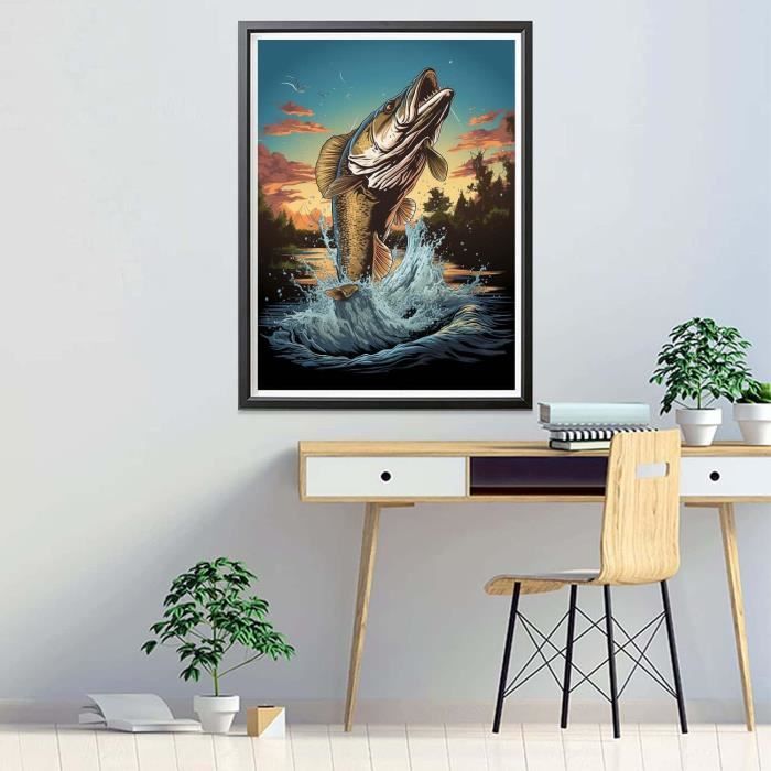 5D Diamond Painting Poisson, Peinture Diamant Animal, Diamant Painting ...