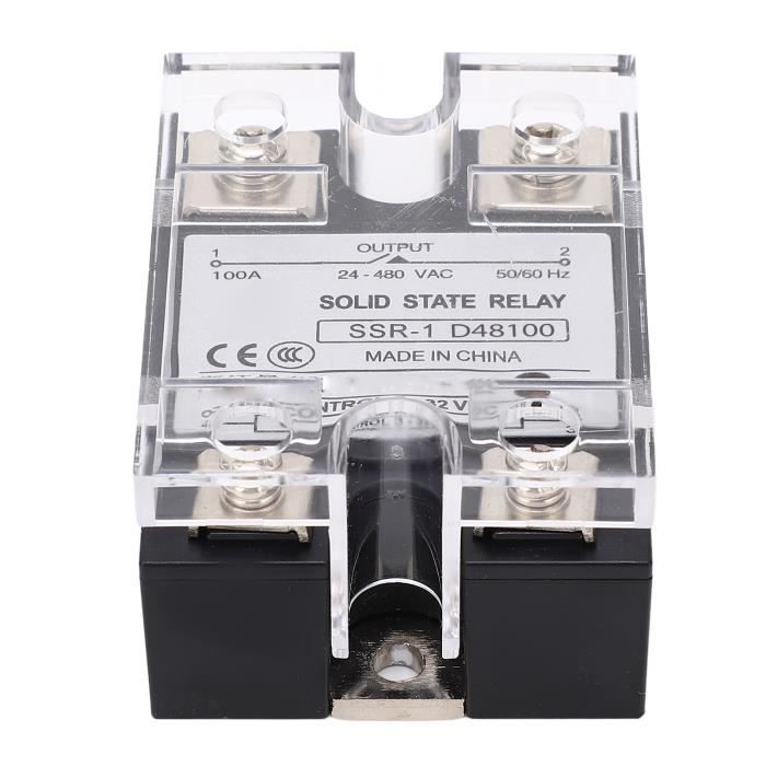 Relais à semi-conducteurs - PAR - DC vers AC - 100A - 480V - Coque ABS ...