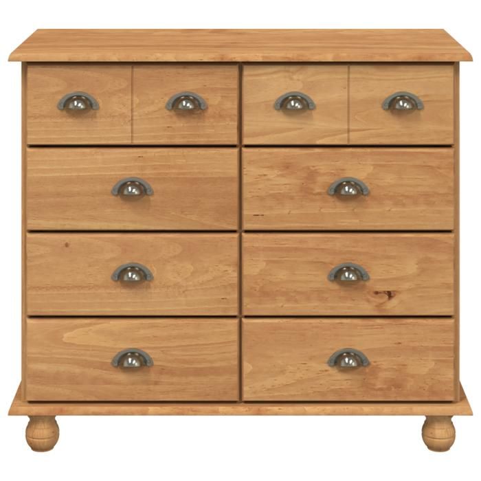 Commode ASKIM Marron miel 91x40x79 cm en pin massif - Cdiscount Maison