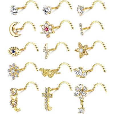 Bijou Nez Acier Chirurgical Or Cz Chriscoco Piercing Nez Acier ...
