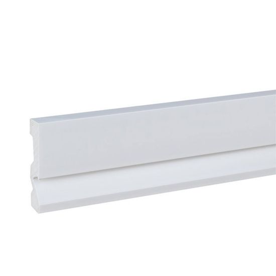 PROVISTON Plinthe PVC Blanc | 20 x 90 x 2000 mm Plinthe moderne Arêtes ...
