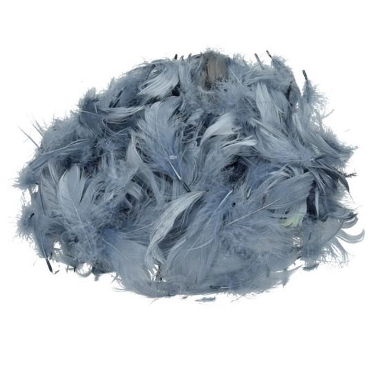 Plumes décoratives de 8 à 10 cm, env. 240 plumes, 20 g - gris clair ...