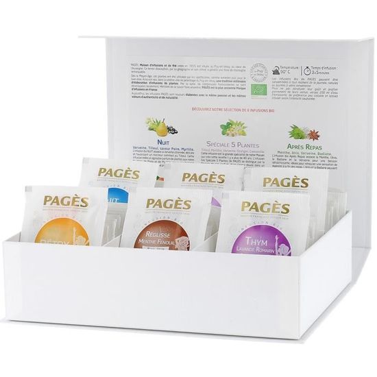 PAGES - Coffret Infusions Bio - 60 sachets - Cdiscount Au quotidien