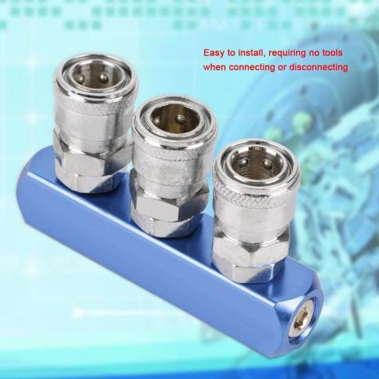 Qiilu raccord rapide femelle 12mm Connecteur femelle rapide pneumatique pour le raccordement de ...