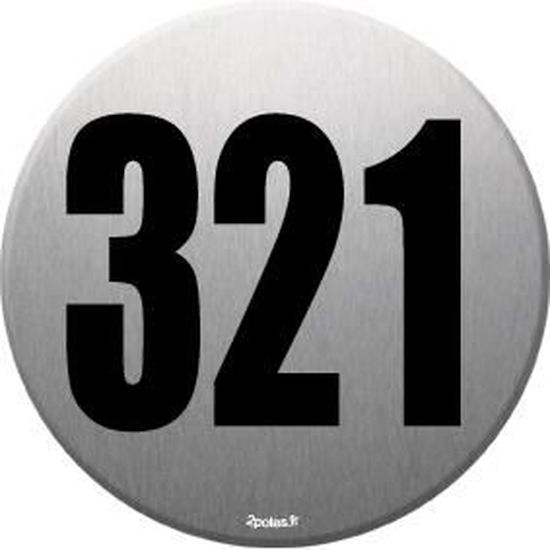 Numéro de boites aux lettres 0321 - Stickers Express - 10x10 cm - Gris ...