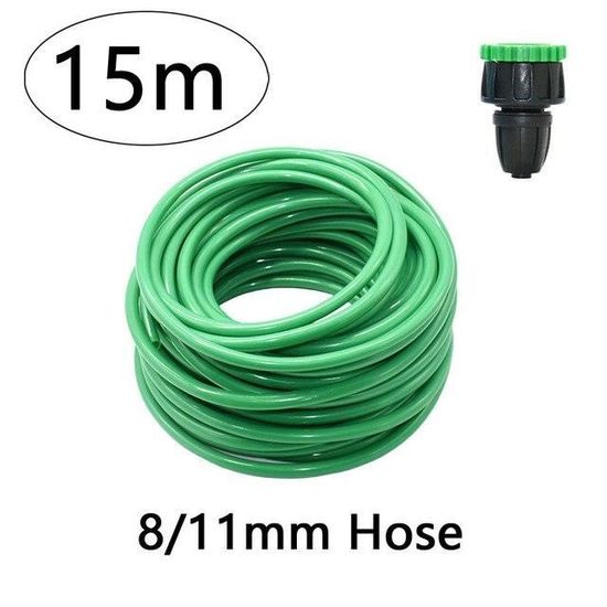 TUYAU,8I11 x 15m--Tuyau'arrosage de jardin en PVC 8-11, 2m 50m 4-7mm 1-2, Micro tuyau'irrigation ...