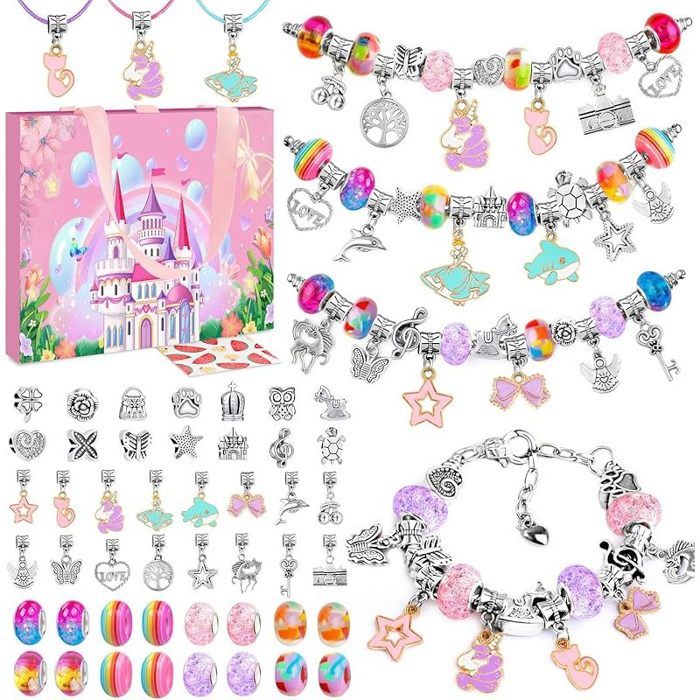 Cadeau Fille 5-13 Ans Bijoux Enfants Jeux Charms Bracelet Kit ...