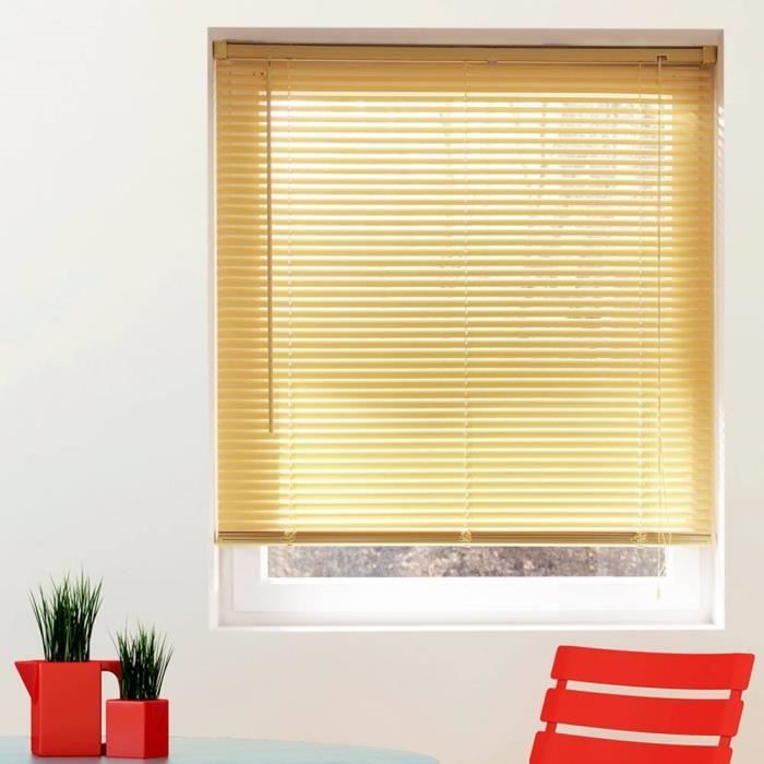 MADECOSTORE Store Vénitien PVC 25mm - Jaune - L100 x H175cm - Cdiscount ...