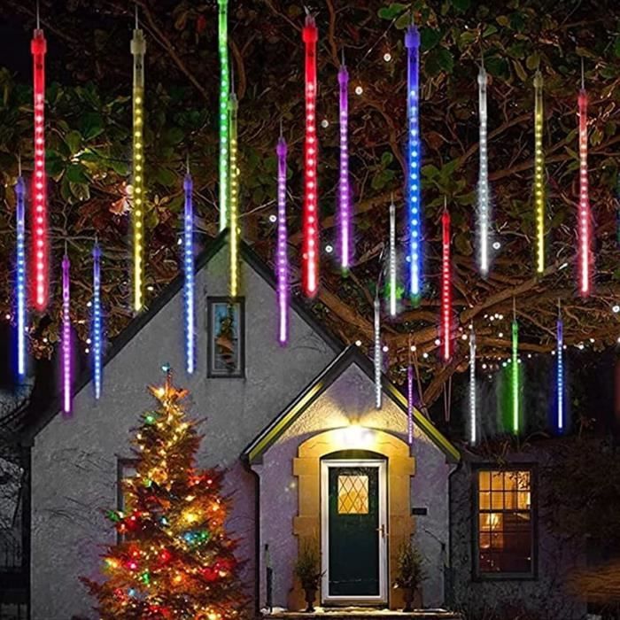 Guirlande Lumineuse Led Pluie 80Cm 8 Tubes 576 Led Lumières De Noël ...