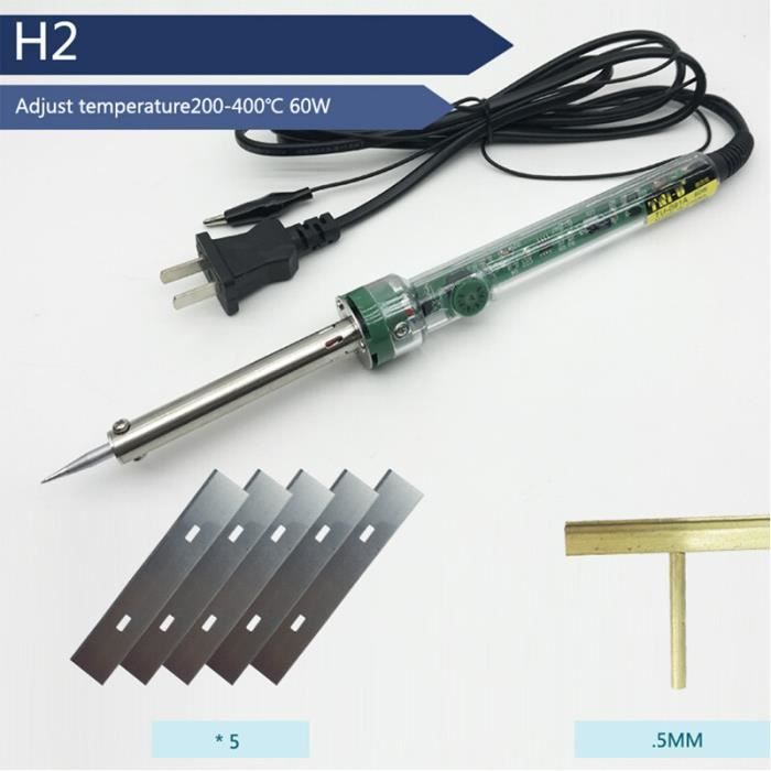 Poste a souder,Fer à souder à température réglable en T avec couteau chaud gratuit pour la ...