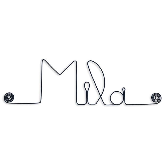 Prénom Mila en fil de fer - Bijoux de mur - Cdiscount Maison