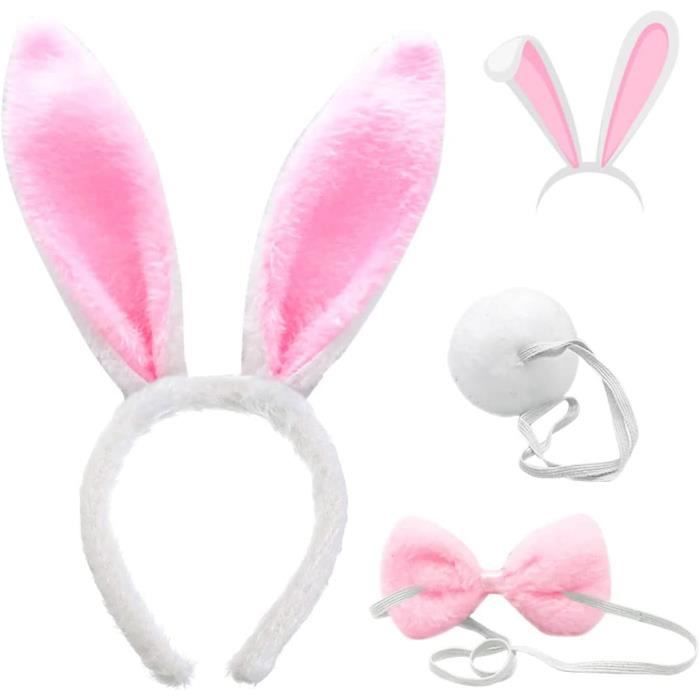 Bandeau Oreilles De Lapin En Peluche Serre Tete Femme Oreilles De