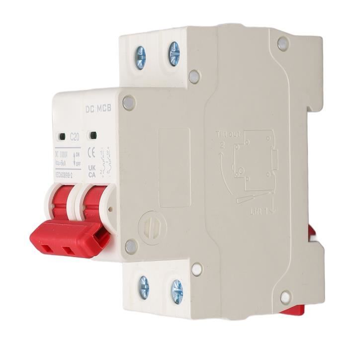 Cikonielf Mini disjoncteur 2P Disjoncteur cc 2P 6000A capacité de rupture Mini disjoncteur de ...