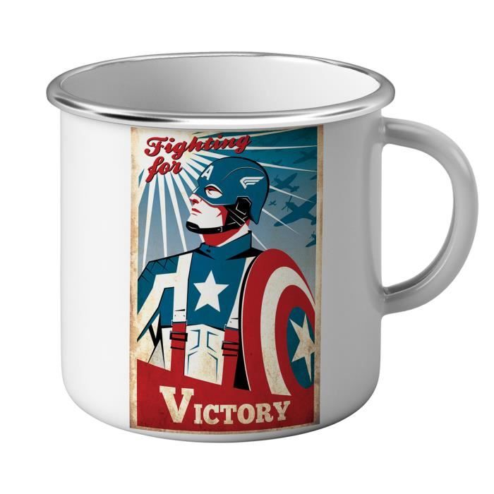 Mug Émaillé - FABULOUS BIJOUX - Captain America - Métal - Vintage ...