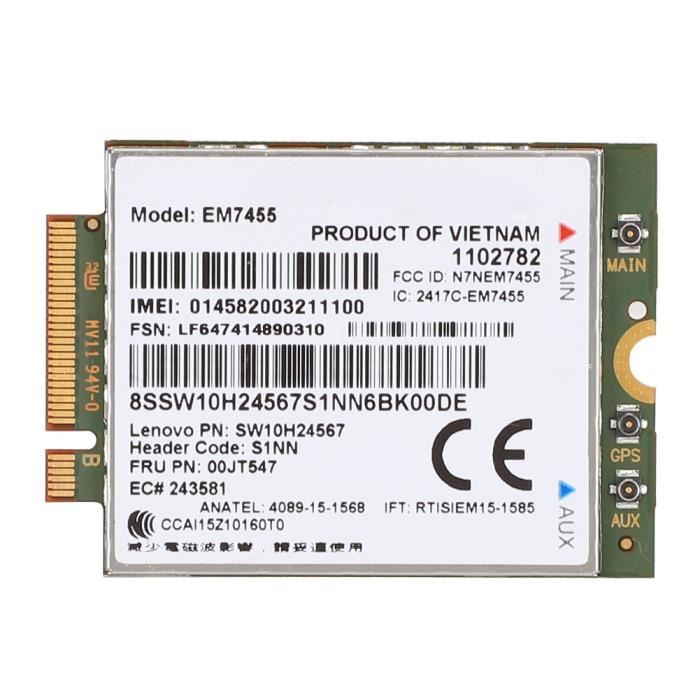 Carte réseau LTE EM7455 - FDIT - Module 4G LTE - Blanc - UMTS, HSDPA ...