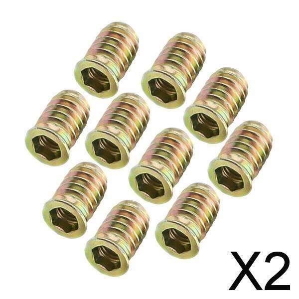 GOODONE-2x10 X Vis D'interface D'insertion En Bois écrou Hexagonal ...