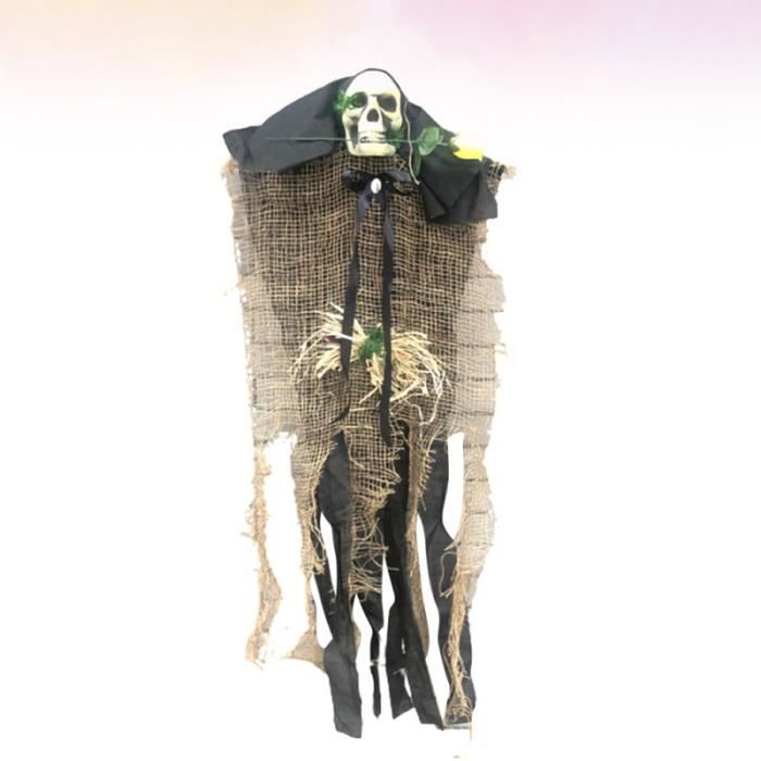 Horror Ghost Pendant Linen Lace Fabric Large Skull Hanging Adornment ...