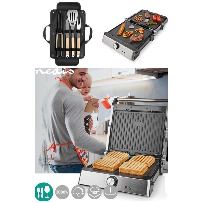 Grill Viande Panini - Non spécifié - Taille XL - 2000W - Cuisson ...