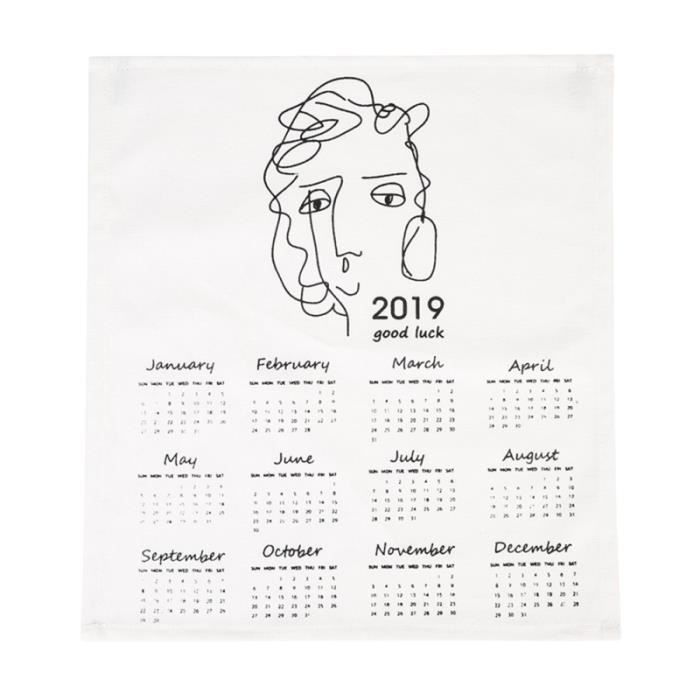 Calendrier créatif en tissu 2019 Calendriers suspendus du nouvel an ...