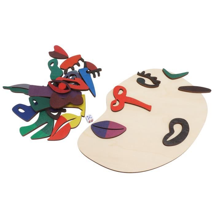 Puzzle facial en bois - Pwshymi - Modèle de puzzle - 26 pièces - Pour ...