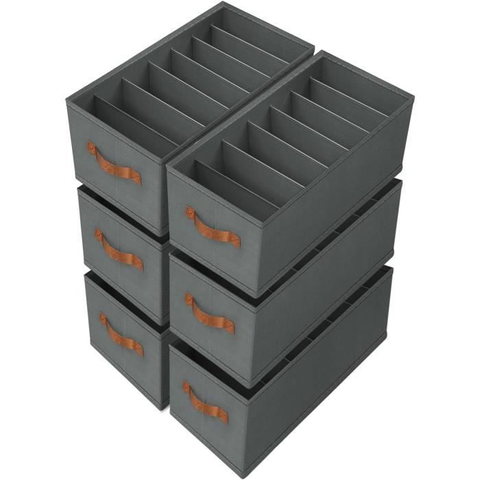 Rangement Vêtement avec Plaque de Base, 6Pcs 7 Compartiments Rangement ...