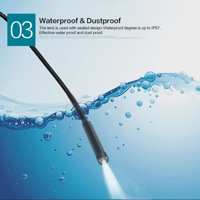 TMISHION mini endoscope USB Objectif de caméra de mise au point 7mm 1 ...