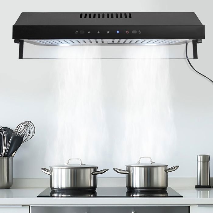 Hotte aspirante encastrable 60 cm extra plate en acier inoxydable 3 ...