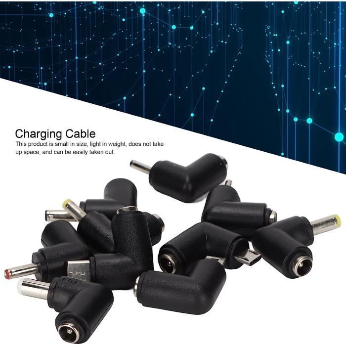 Câble D'Alimentation Universel 5V Dc, Câble De Charge 10 En 1 Coude Multifonction Usb Vers Dc ...