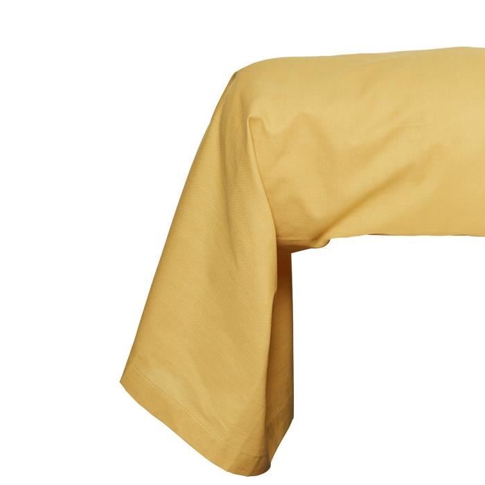 Taie de traversin TODAY Essential - 45 x 185 cm - 100% Coton uni - Ocre ...