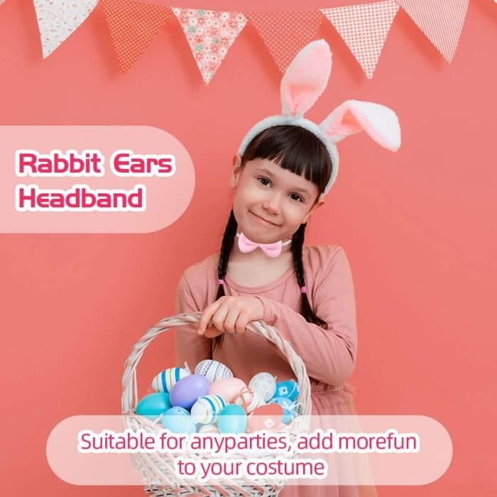 Bandeau Oreilles De Lapin En Peluche Serre Tete Femme Oreilles De