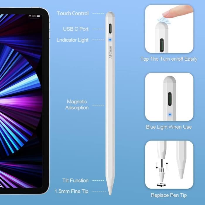 Stylet Pour Écrans Tactiles, Haute Précision Et Sensibilité De 1,5 Mm ...