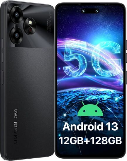 G6 5G Smartphone 2024,12Go(6+6)+128Go/Tf 1Tb,Android 13 Téléphone Portable 5G,6.57" 90Hz Hd+ ...