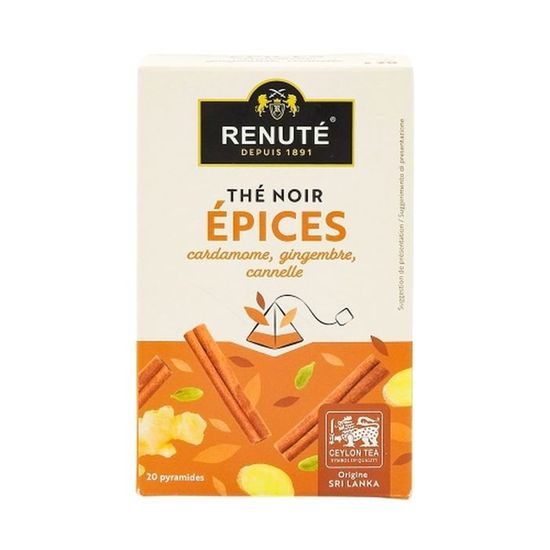 Renuté - Thé noir aux épices et agrumes - 20 sachets - Boîte 32g ...